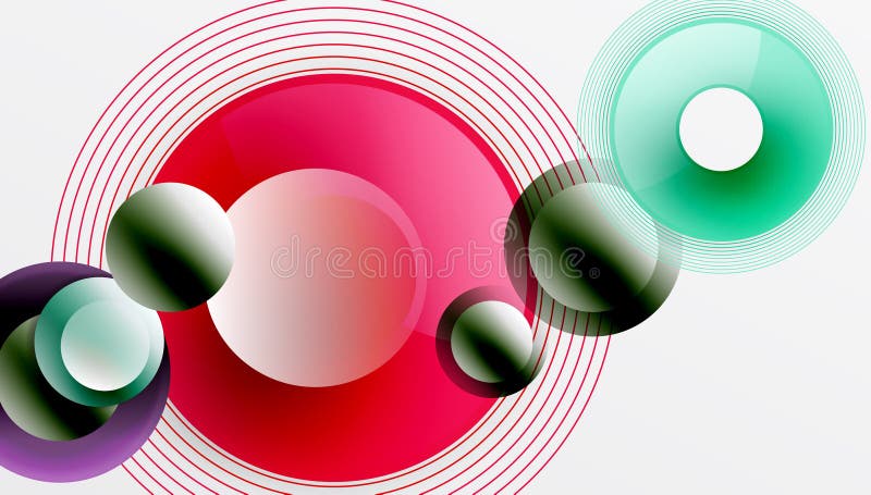 Sleek Vector with Overlapping Circles in Vibrant Colors and Smooth ...
