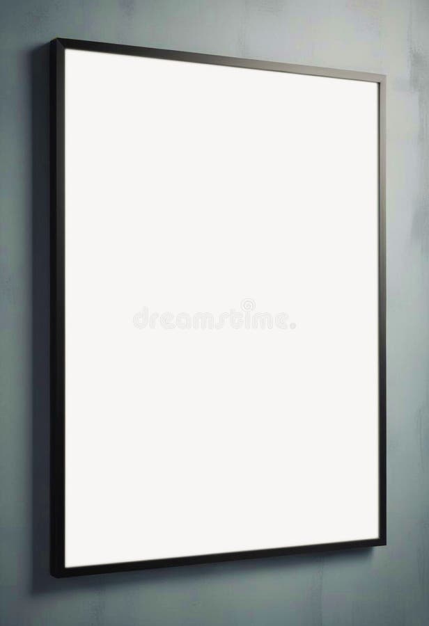 Vertical Empty Blank Frame Poster Close Up, Mock Up, 3d Render Stock ...