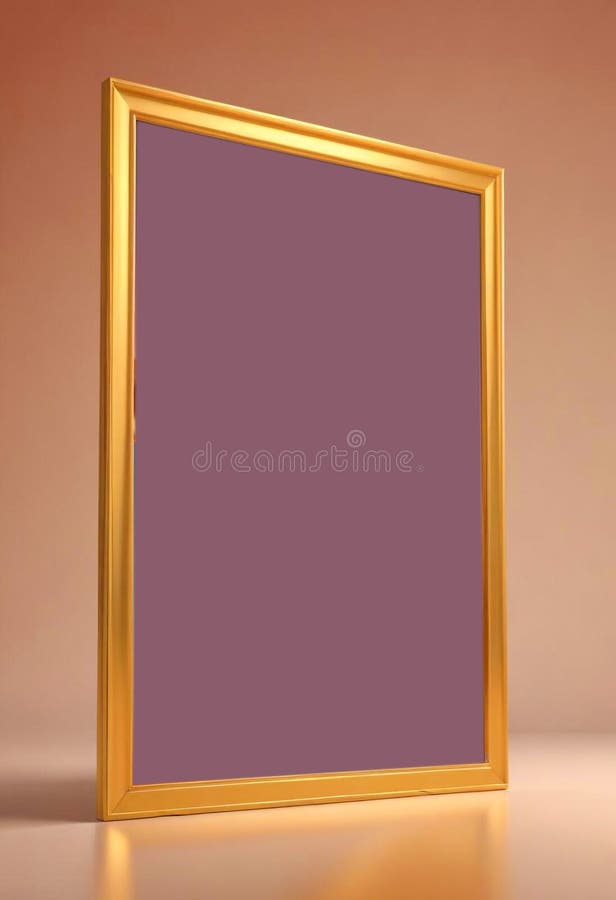 Vertical Empty Blank Frame Poster Close Up, Mock Up, 3d Render Stock ...
