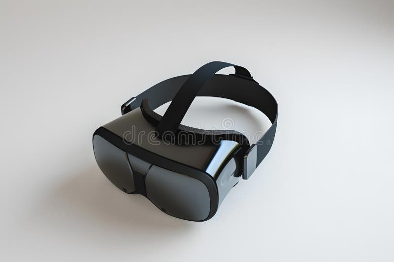 Modern VR Headset Isolated on White Background. Virtual Reality Gaming ...
