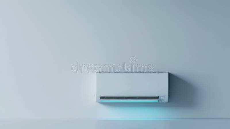 A Sleek Wall-mounted Air Conditioner is Prominently Installed in a ...