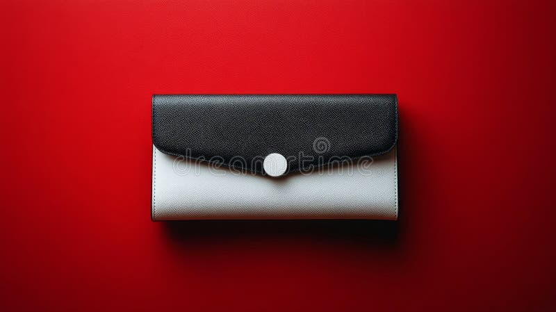 Stylish Wallet on a Vibrant Red Background with Striking Shadows and ...