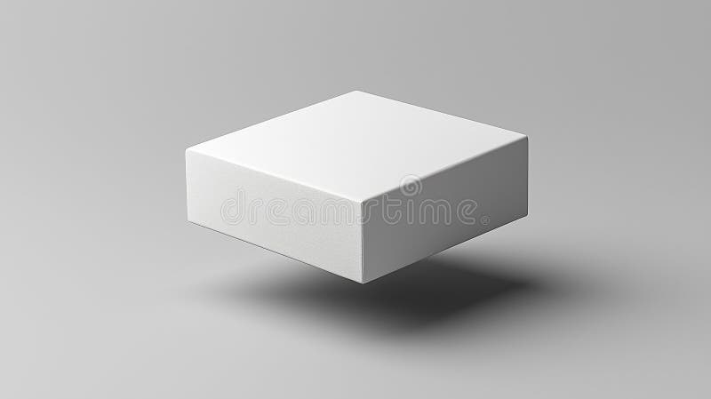 Sleek White Box Mockup Floating Effortlessly on Solid Background, Ideal ...