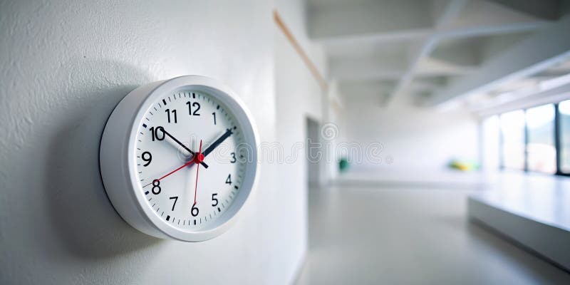 Sleek White Clock at 945 am a Minimalist Timepiece Photography ...