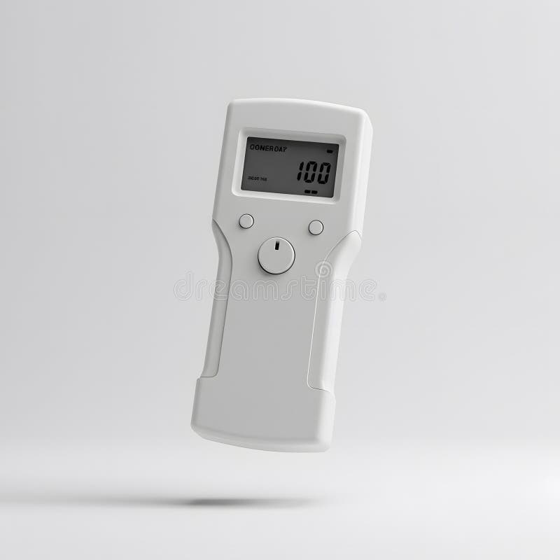 A Sleek White Digital Counter Device Stock Illustration - Illustration ...