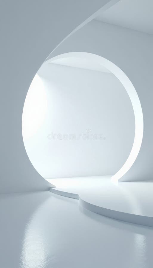 Sleek White Futuristic Surface with Subtle Gradients Bright Smooth ...