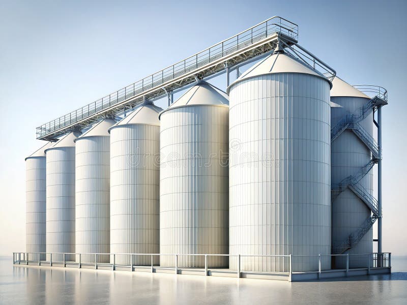 Sleek White Industrial Storage Silos Modern Design for Efficient Bulk ...