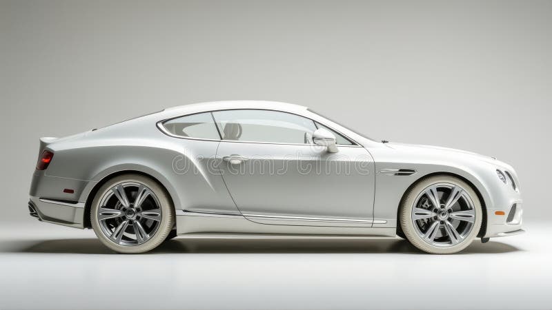 Sleek White Luxury Coupe Car Side Profile Stock Illustration ...