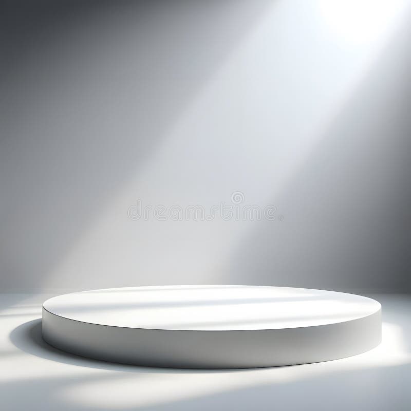 Sleek White Metal Podium Minimalist Triangular Design Stock ...