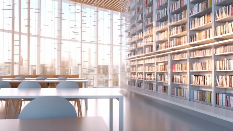 Within a Sleek, White Modern Library, a Multitude of Books, Generative ...