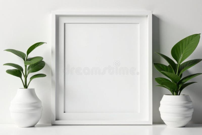 Sleek White Painted Wood Frame, Ready for Artwork , Rustic, White ...