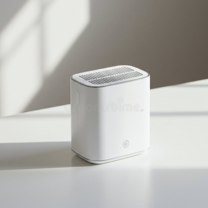 A Sleek, White, Rectangular Device with Rounded Corners Sits on a ...