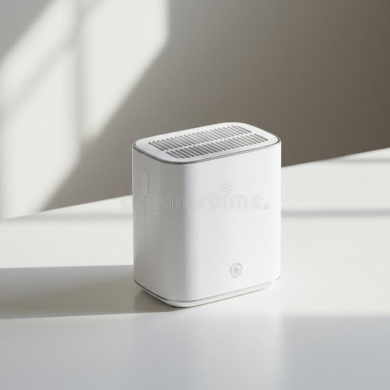 A Sleek, White, Rectangular Device with Rounded Corners Sits on a ...