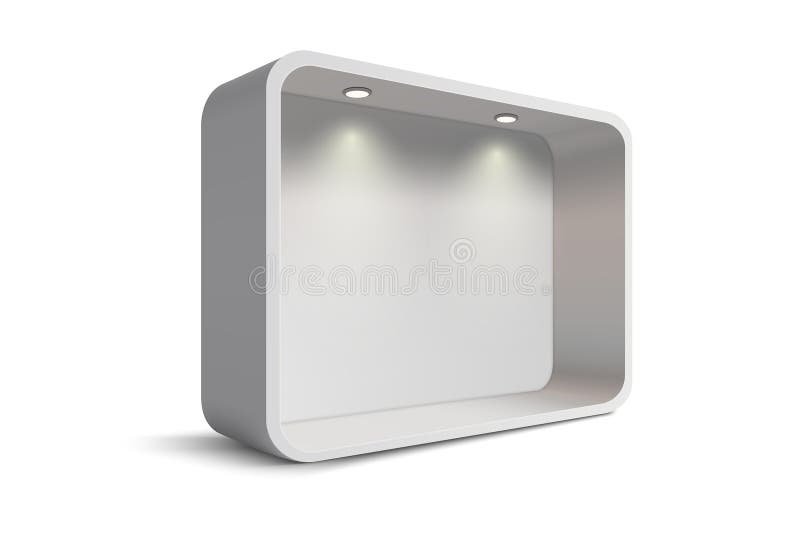 Modern Display Box with Recessed Lights Stock Illustration ...