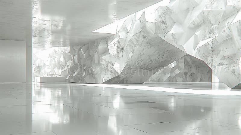 Crystal Geometry: an Architectural Vision Stock Illustration ...