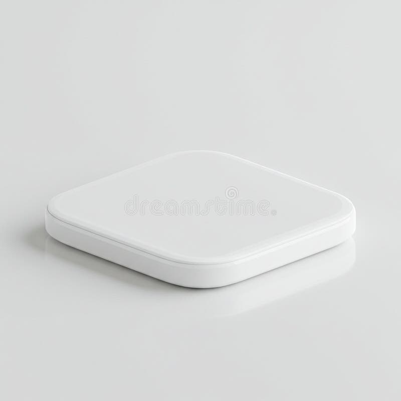 A Sleek, White, Square-shaped Device with Rounded Corners Rests on a ...