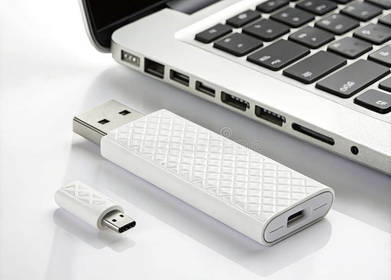 Sleek White USB Flash Drive Stylish Portable Storage Solution for ...