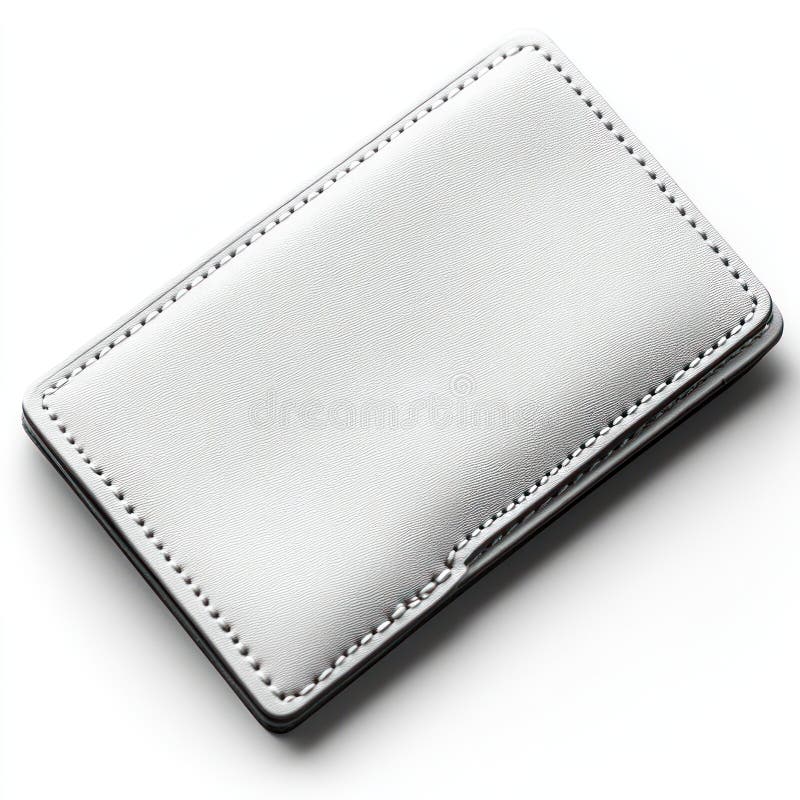 Sleek White Wallet with Smooth Texture and Detailed Stitching, Perfect ...