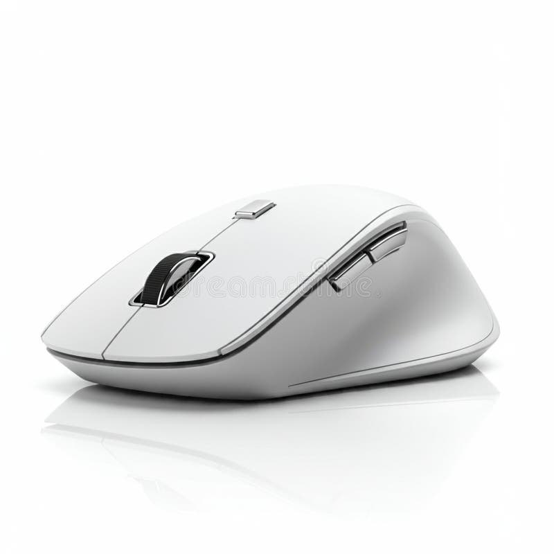 Sleek White Wireless Computer Mouse with Ergonomic Design. Features ...