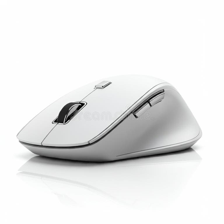 Sleek White Wireless Computer Mouse with Ergonomic Design. Features ...