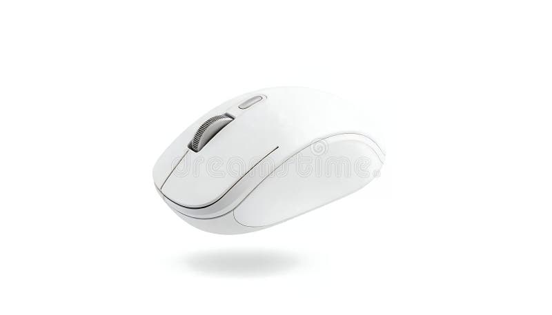 Sleek White Wireless Computer Mouse Stock Illustration - Illustration ...