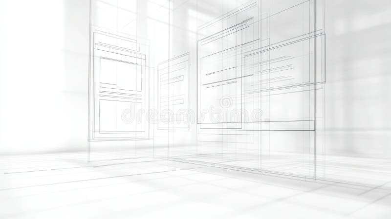 Sleek UIUX Wireframe Background Featuring Transparent Elements and ...