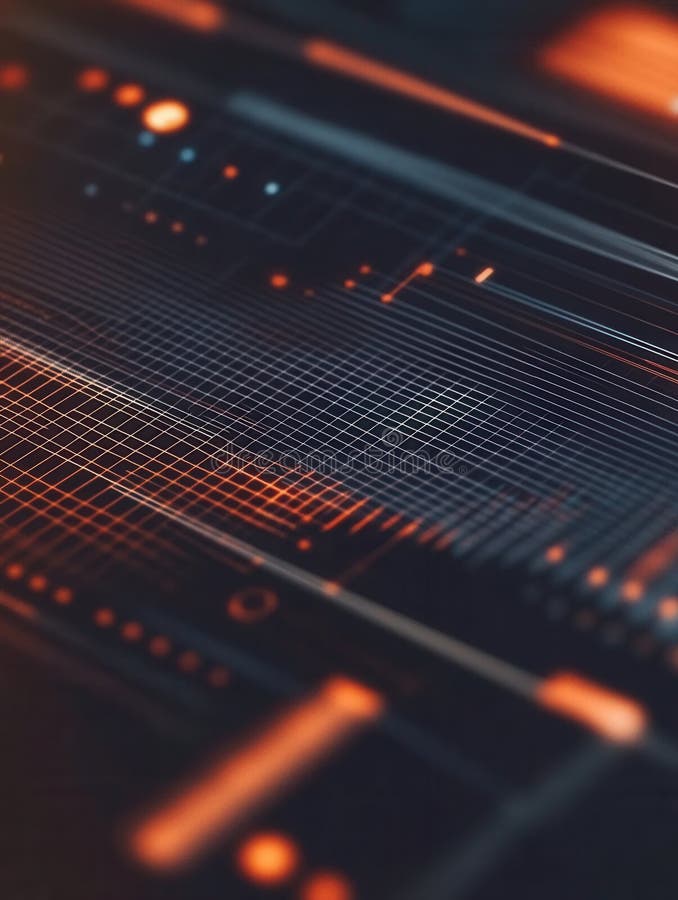 Sleek Wireframe Design Mockups with Transparent Elements and Grid Lines ...