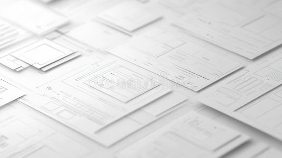 Sleek Wireframe Mockups Showcasing User Interface and User Experience ...