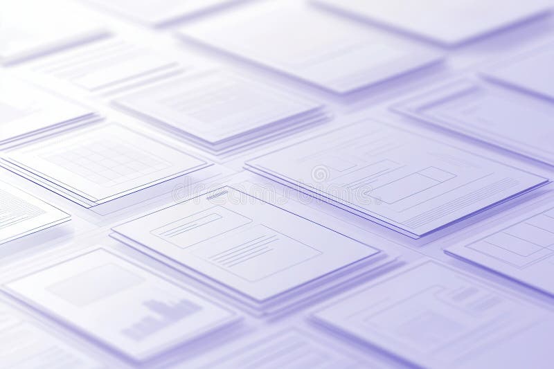 Sleek Wireframe UIUX Design Layout Featuring Transparent Elements and ...
