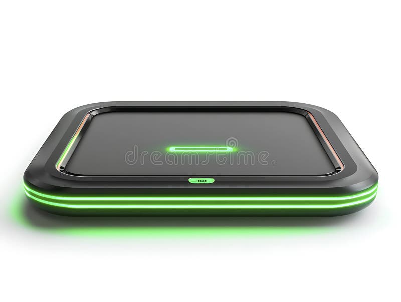 Sleek Wireless Charging Pad for Electric Vehicles Isolated Stock Image ...