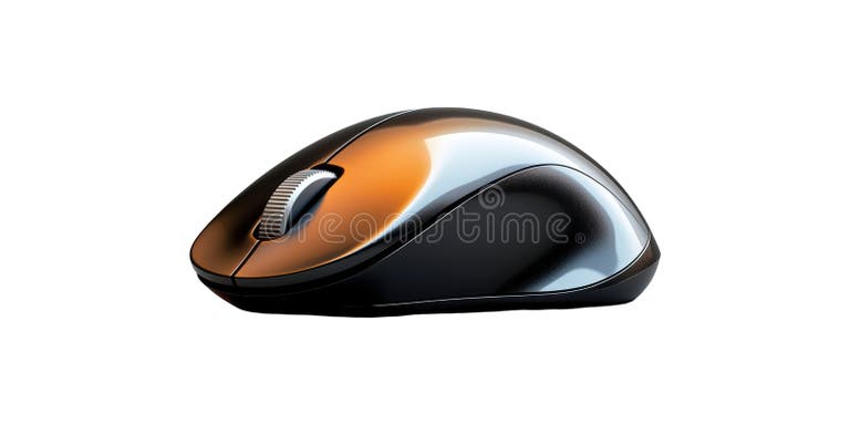 Sleek Wireless Computer Mouse with Metallic Finish. Modern Design for ...