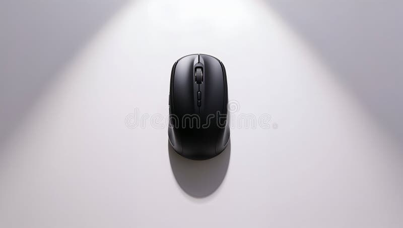 Close-up View of a Wireless Computer Mouse on a Bright Surface with ...