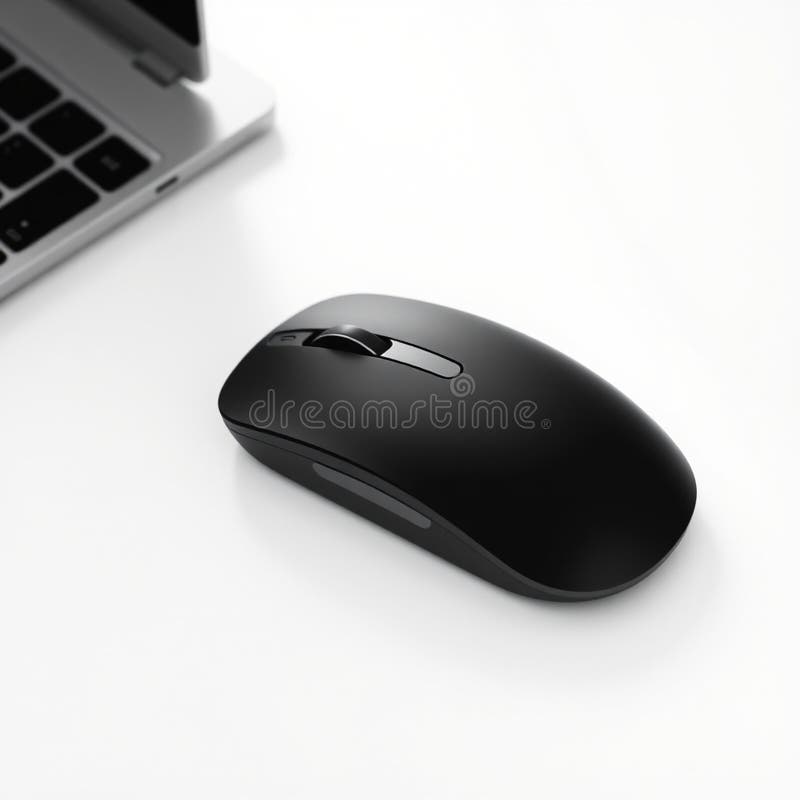 A Sleek Wireless Mouse with a Modern Design, Featuring Smooth Stock ...