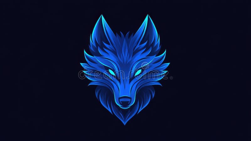 A Sleek Wolf Head Logo on a Dark Backdrop, Showcasing Bold Lines and ...