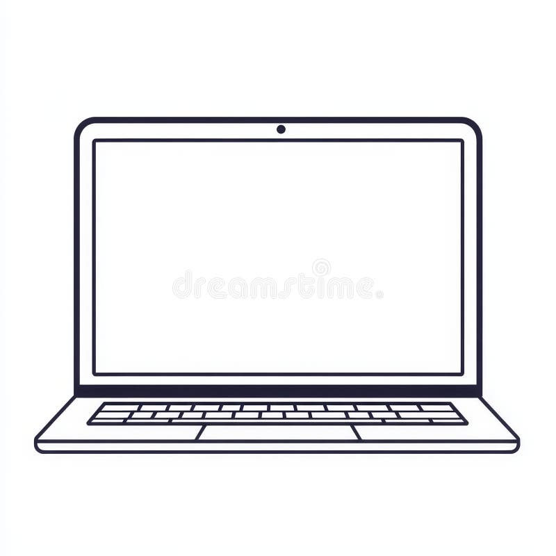 Sleekly Designed Laptop Screen is Blank, Embodying the Concept of ...