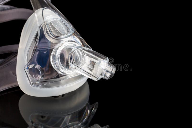 Sleep Apnea CPAP Mask on the Grey Background Stock Photo - Image of ...