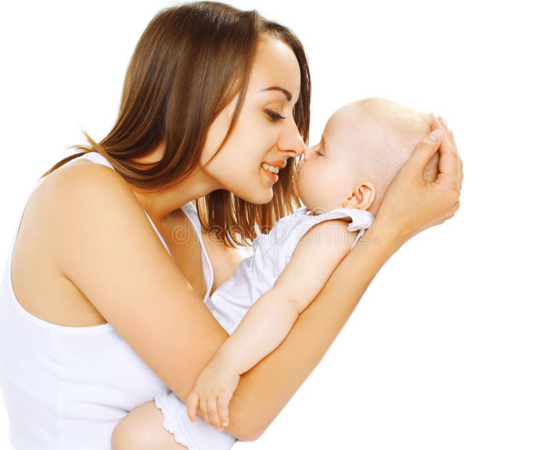 Sleep baby on hands mom stock photo. Image of holding - 43059826