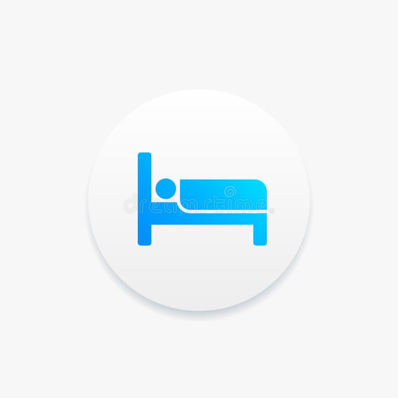 Sleep Bed Icon Flat stock vector. Illustration of isolated - 200480558