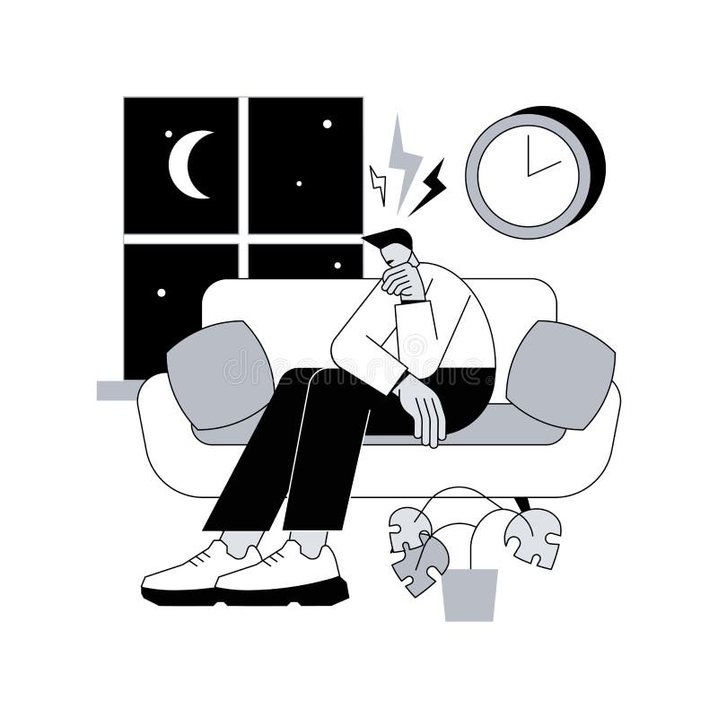 Sleep Behavior Disorder Abstract Concept Vector Illustration. Stock ...
