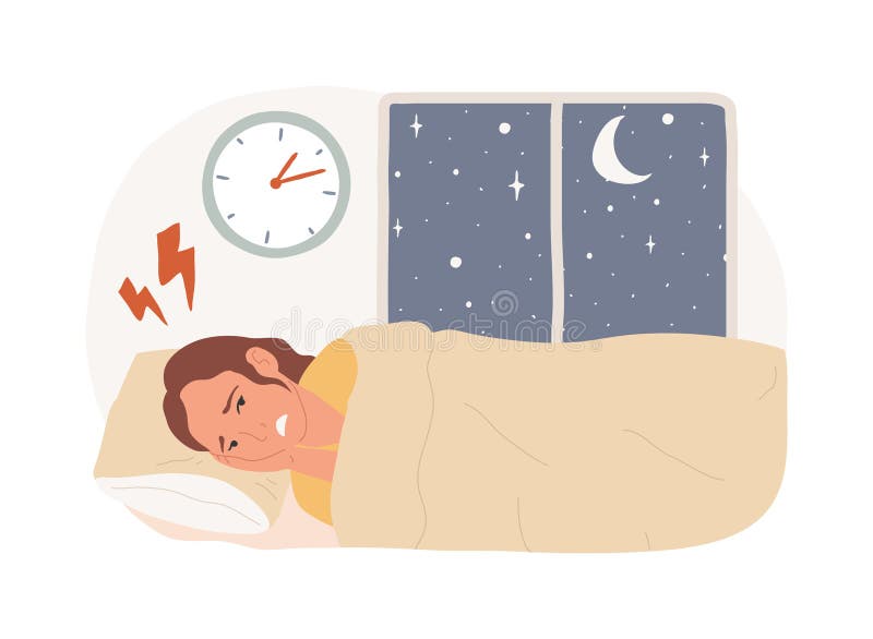 Sleep Behavior Disorder Isolated Concept Vector Illustration. Stock ...