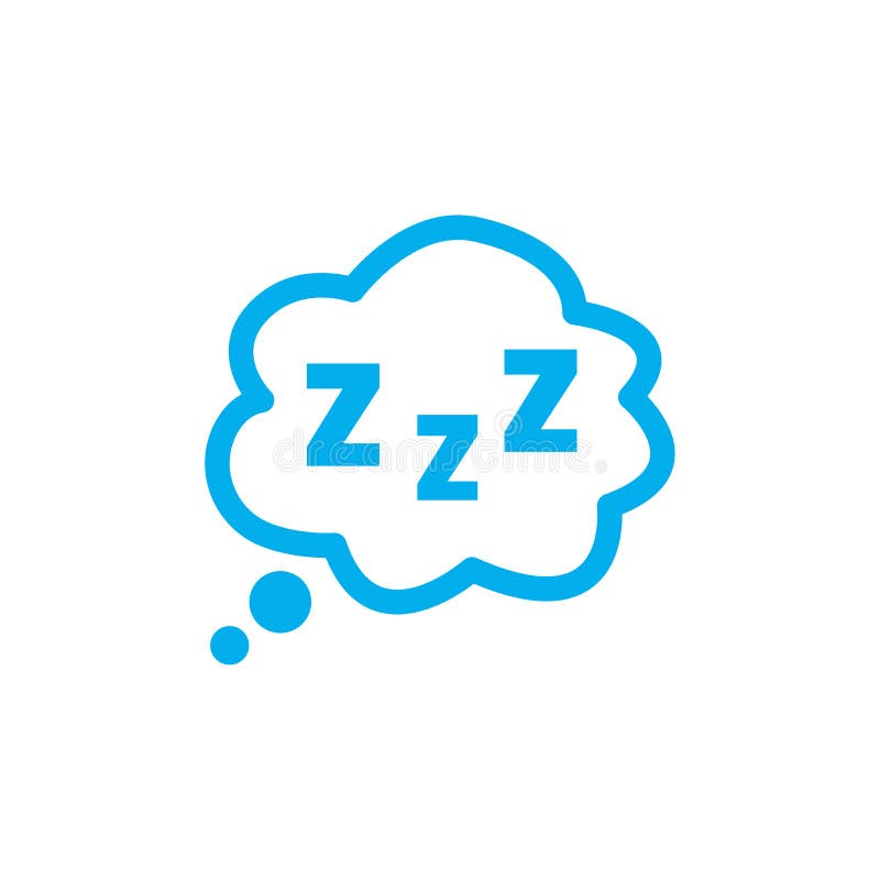 Sleep Clouds Icon, Vector Illustration Stock Vector - Illustration of ...