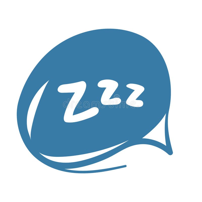 Sleep Comic Bubble Zzz. Sleeping Bubble Icon Hand Drawn Vector ...