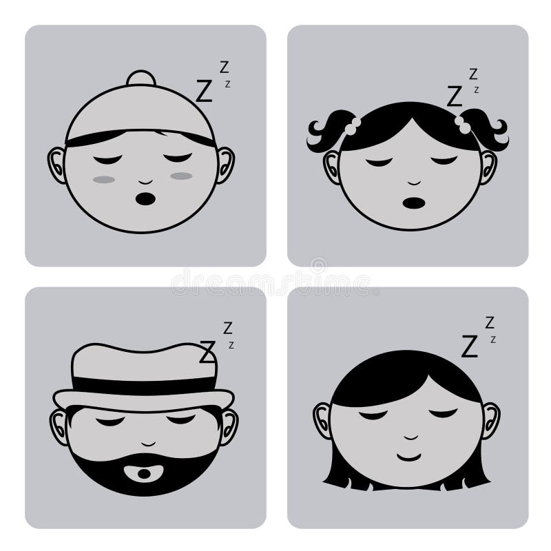Sleep design stock vector. Illustration of faces, shut - 45851412