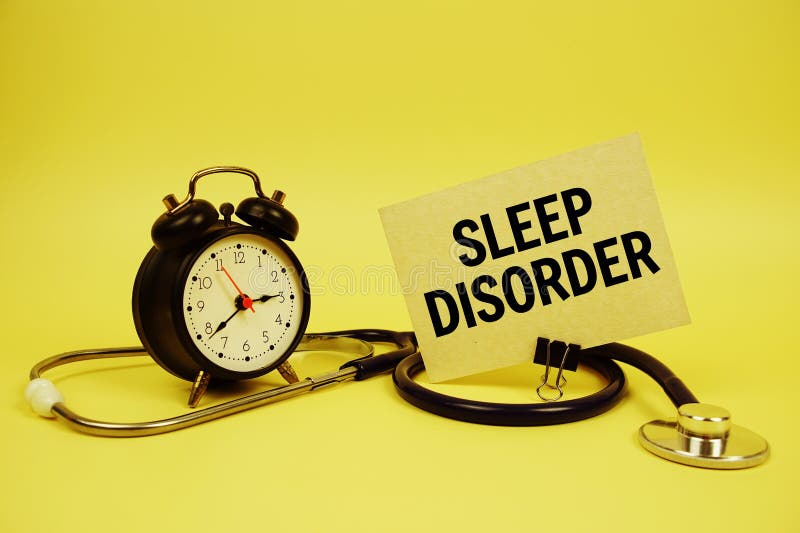 Sleep Disorder Text on Speech Bubble with Alarm Clock and Stethoscope ...