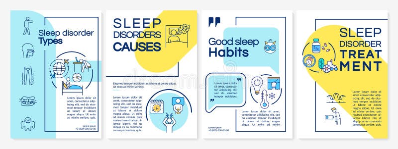 Sleep Disorder Types Brochure Template Stock Vector - Illustration of ...