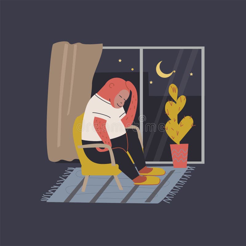 Sleep disorders problem. stock vector. Illustration of medicine - 245198334