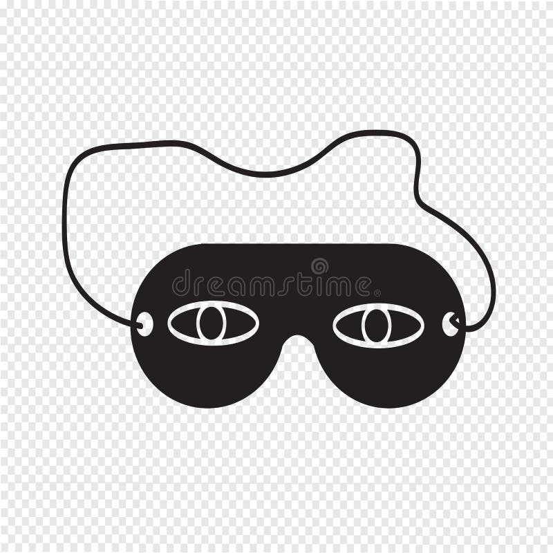 Sleep eye mask icon stock vector. Illustration of hidden - 64797658