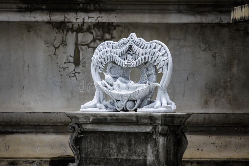 Sleep God Statues in Temple Thailand Stock Photo - Image of mythical ...