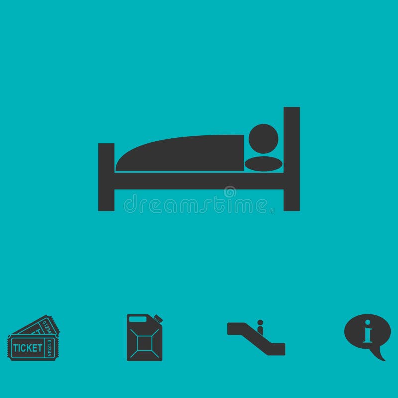 Sleep icon flat stock vector. Illustration of relaxation - 137930774