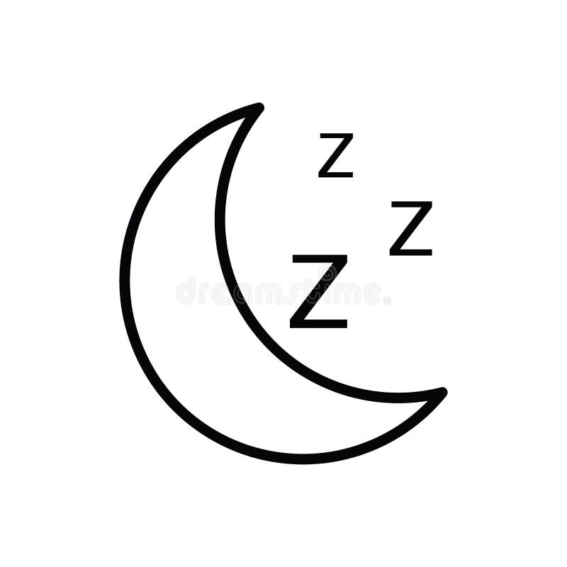 Sleep Icon Moon Sign Sleeping Symbol Vector Stock Vector - Illustration ...